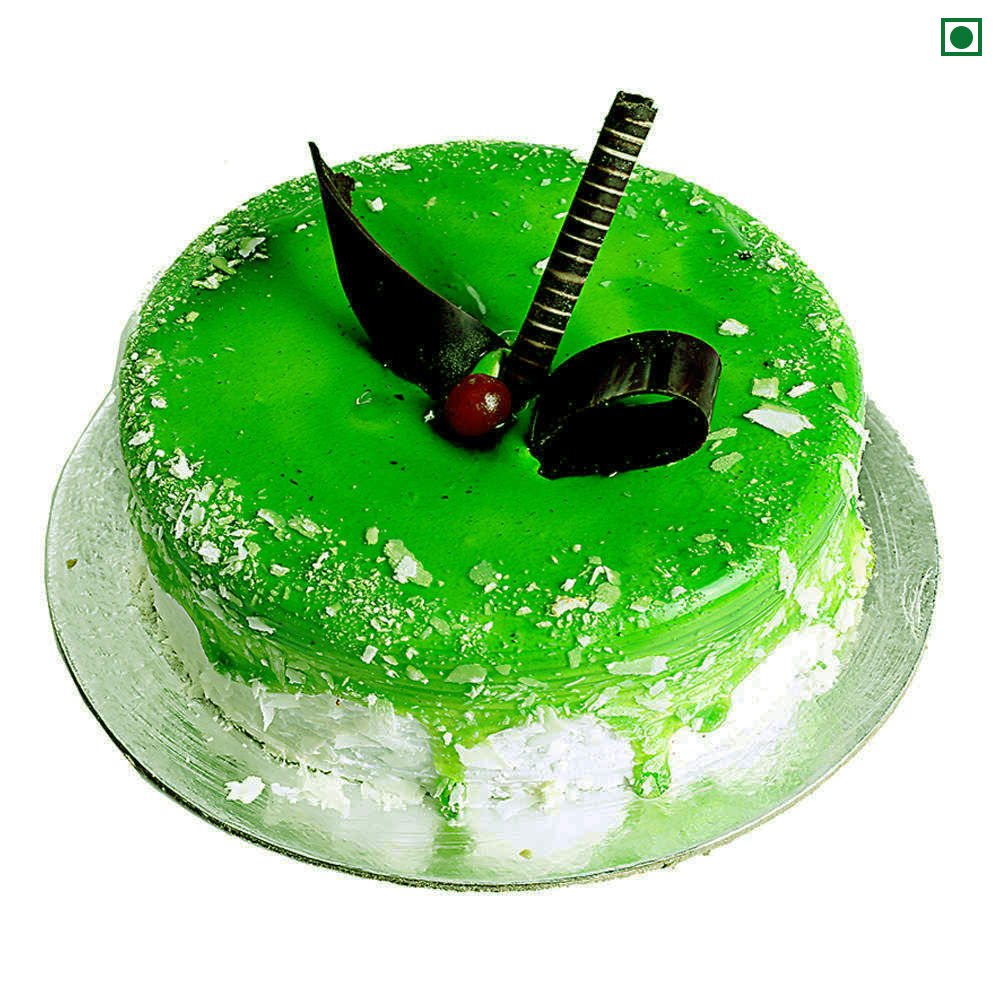 Buy/Send Kiwi Layered Eggless Cake Half kg Online- Winni | Winni