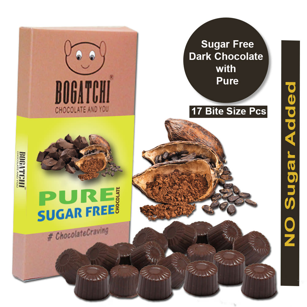 Sugar Free Pure Dark Choco Bites | Winni