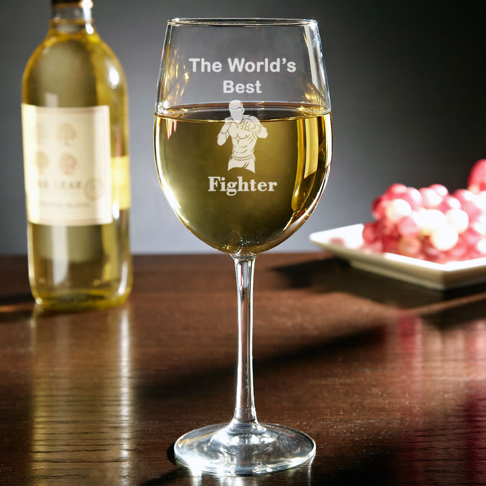 The Best Fighter Wine Glass | Winni
