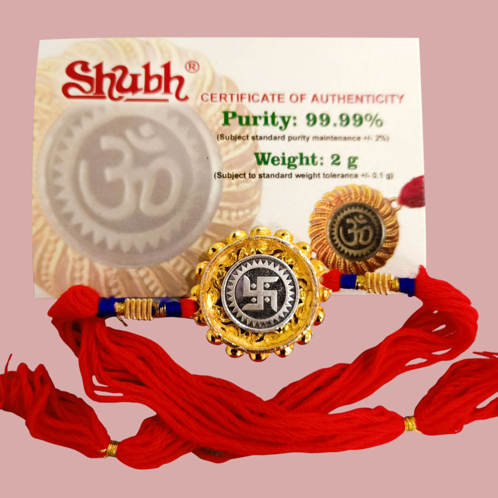 Pure Silver Om Rakhi | Winni
