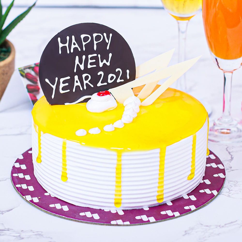 New Year Mango Vanilla Cake | Winni