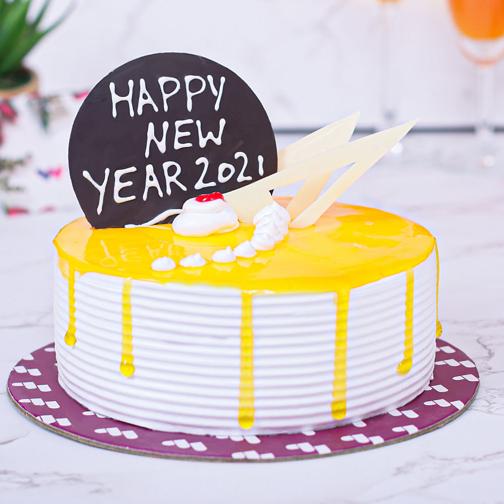 New Year Mango Vanilla Cake | Winni