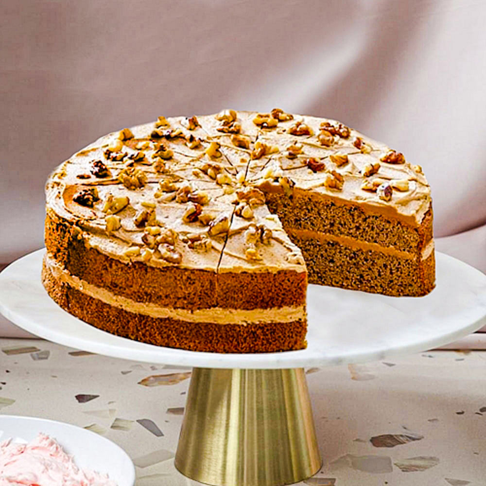 Tasty Coffe Walnut Sponge Cake | Winni