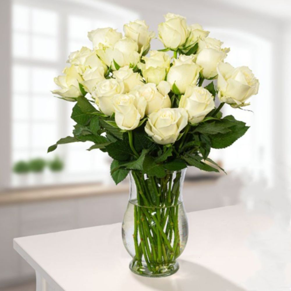 Luxurious White Rose Arrangement | Winni