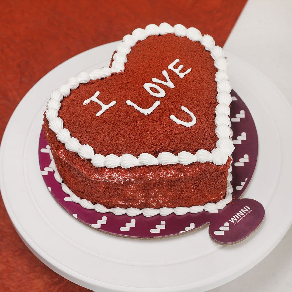 Heart Shape Red Velvet Cake | Winni