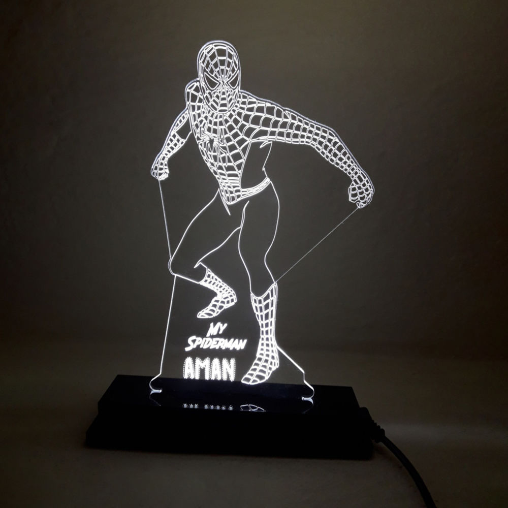 Personalised Spider Man Led Lamp | Winni
