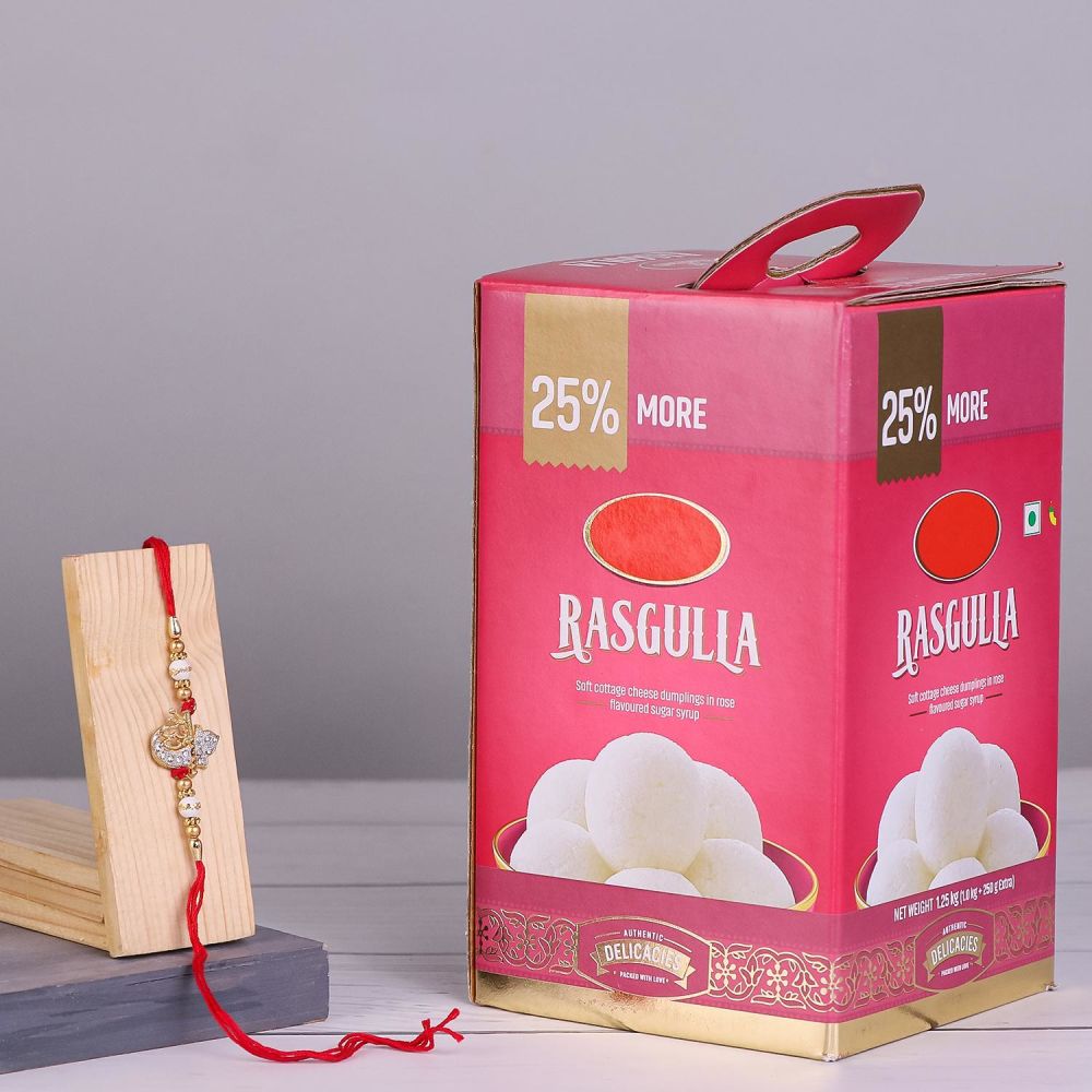 Ganesha Rakhi With Rasgulla Box | Winni