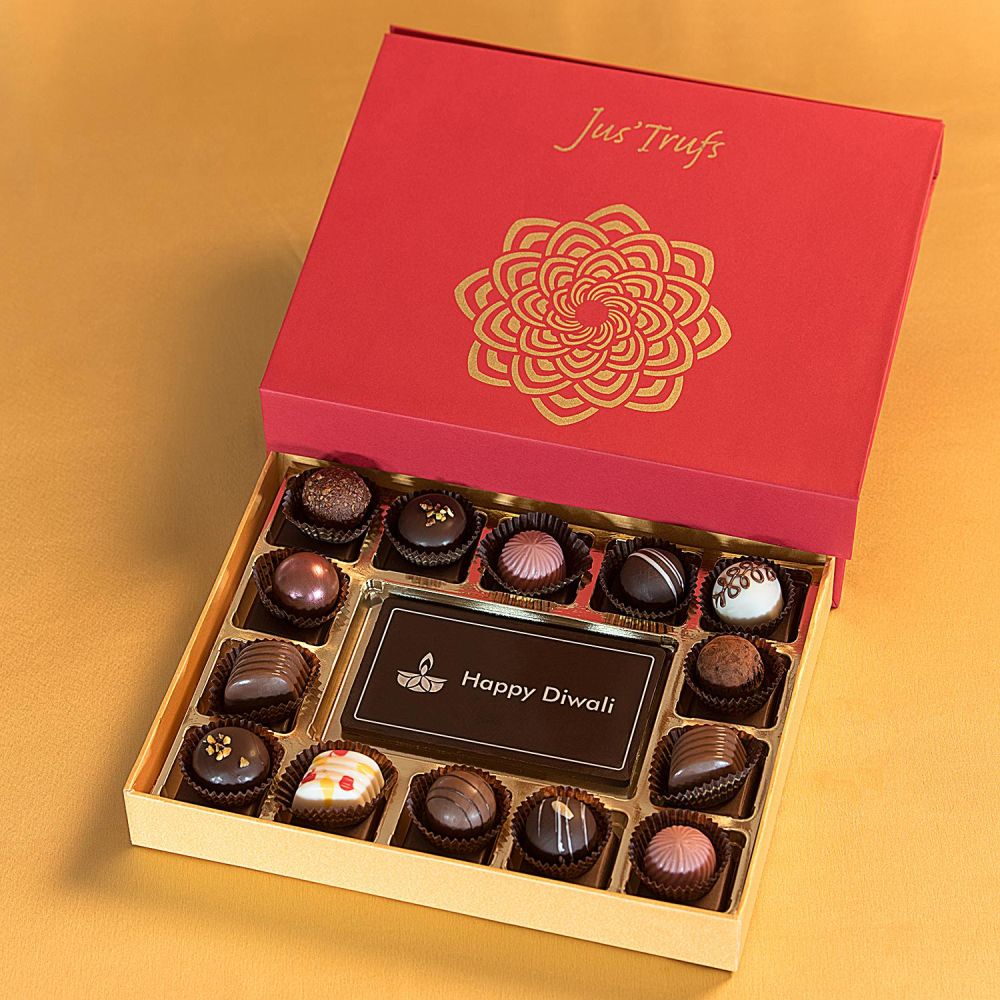 Warm Festive Diwali Wishes Chocolate Cheer Delight | Winni