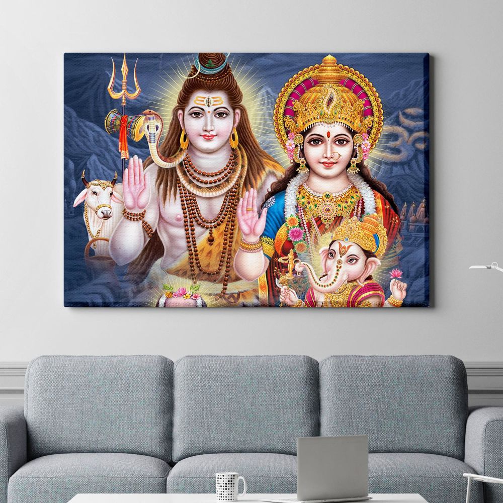 Shiv Parivar Canvas painting | Winni