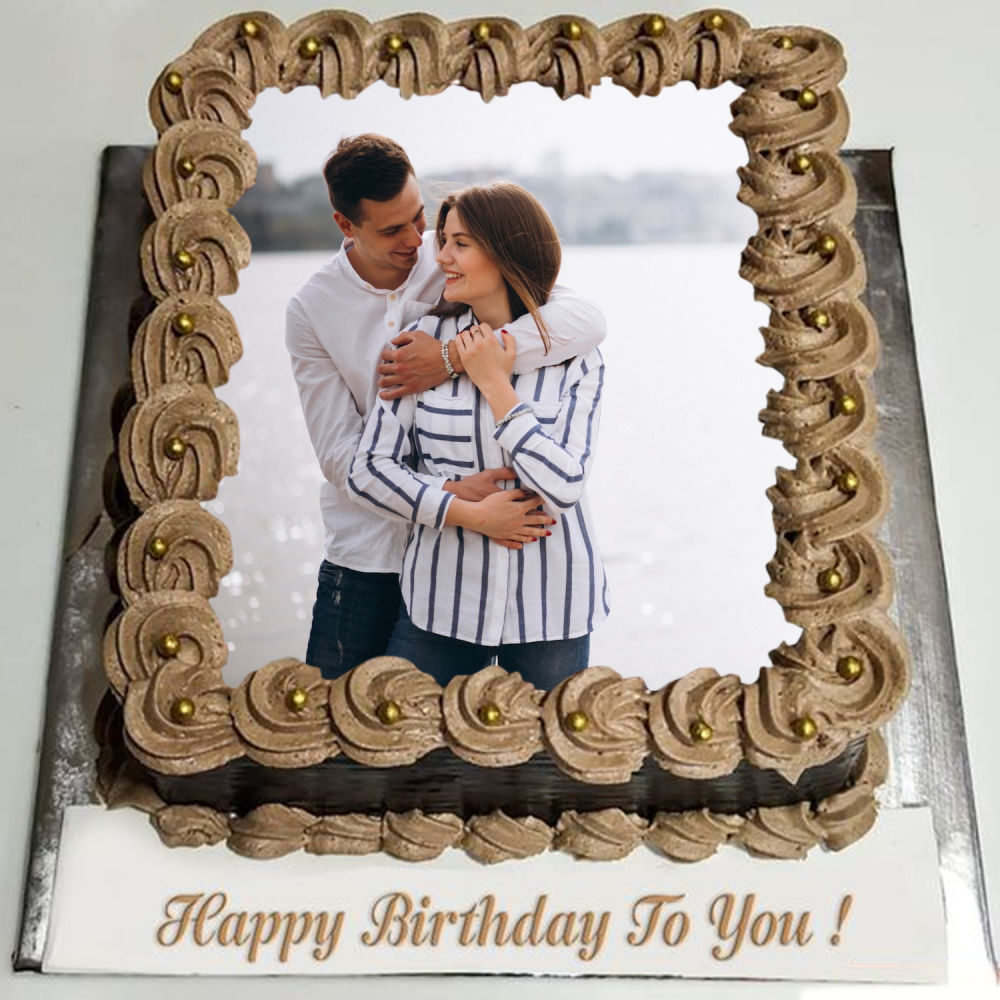Choco Square Photo Cake | Winni