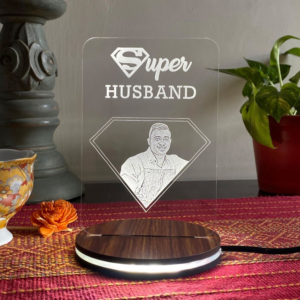 Personalised Engraved Lamp For Hubby | Winni