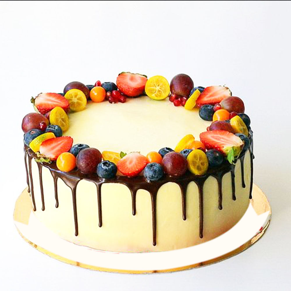 Dripping Choco Fruit Cake | Winni
