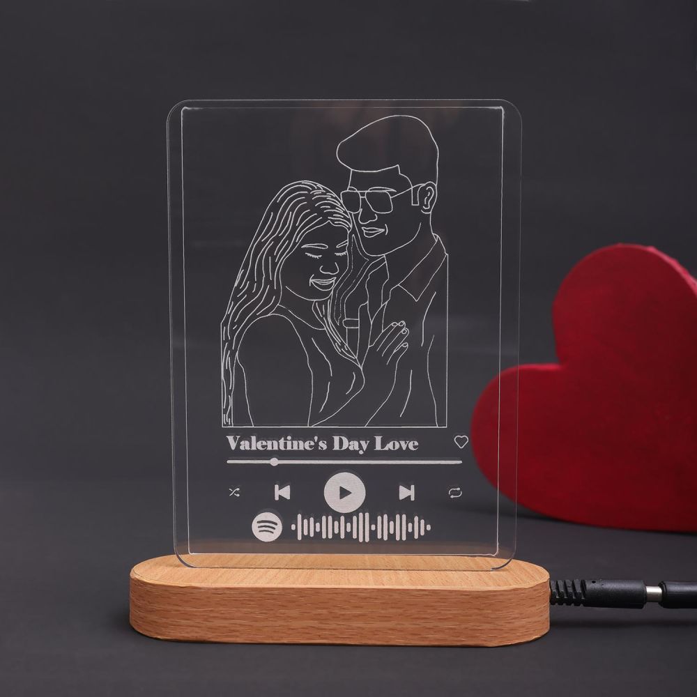 Hologram Line Art Spotify Frame | Winni