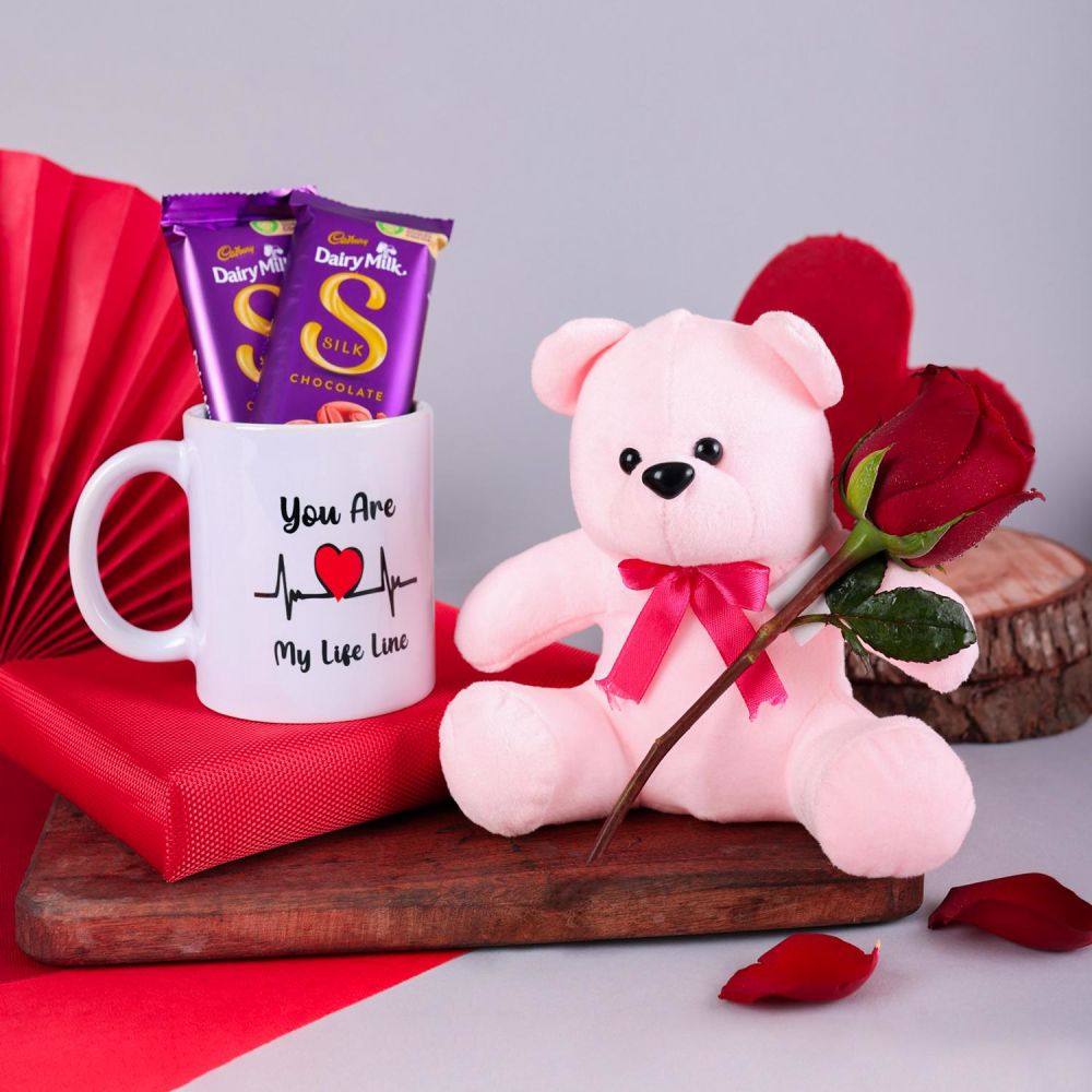Pink Teddy Love Combo Winni.in