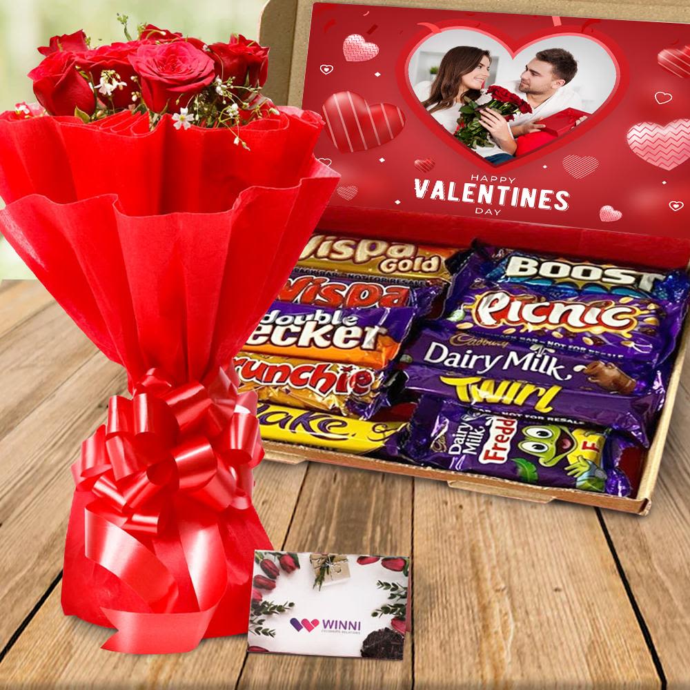 Personalized Chocolate Box With Blooms | Winni