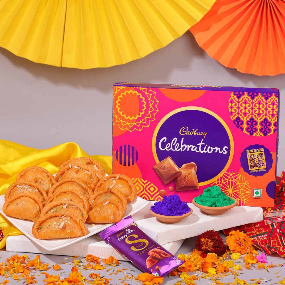 Double Sweetness Rainbow Holi Hamper | Winni