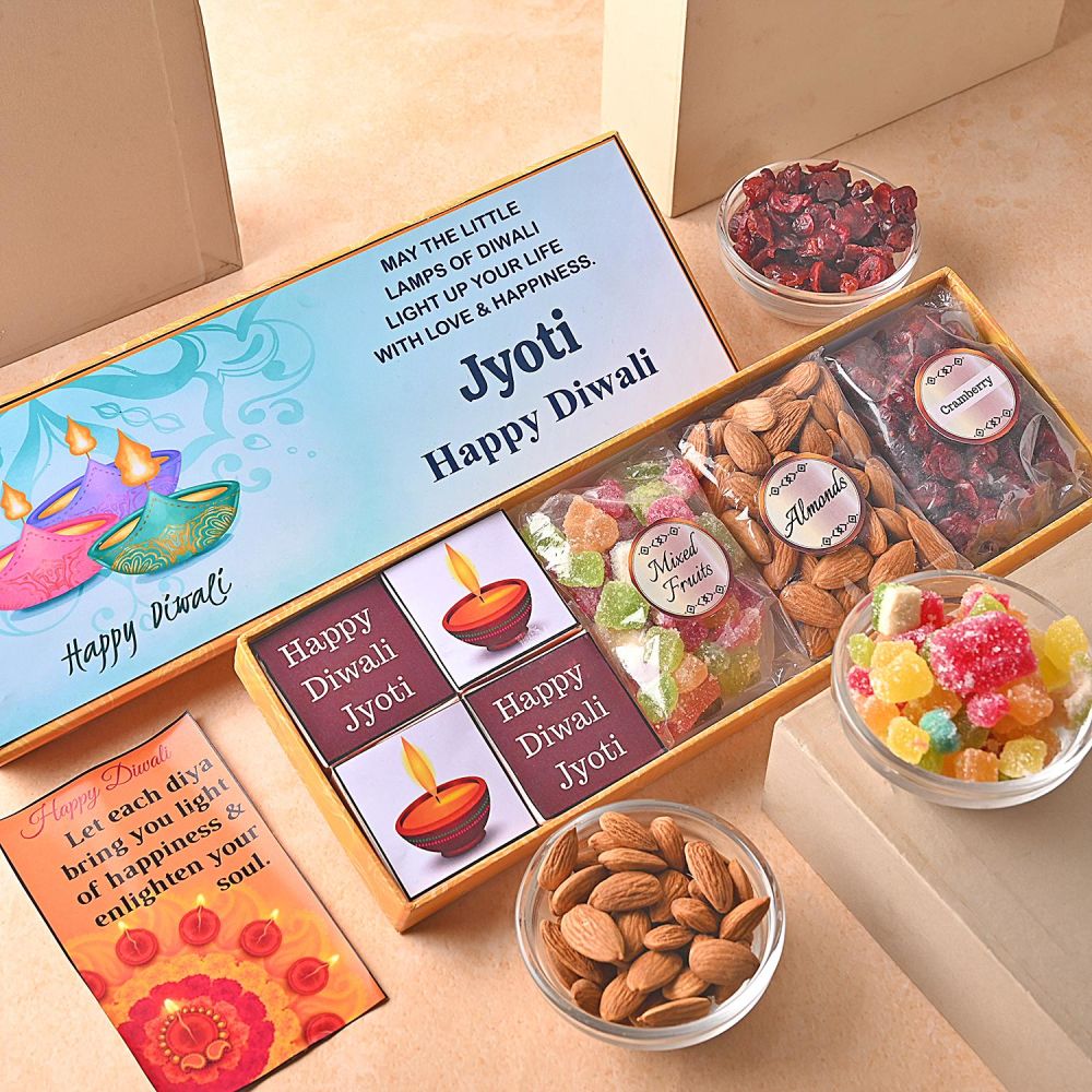 Personalized Chocolatey and Nutty Diwali Gift Set | Winni