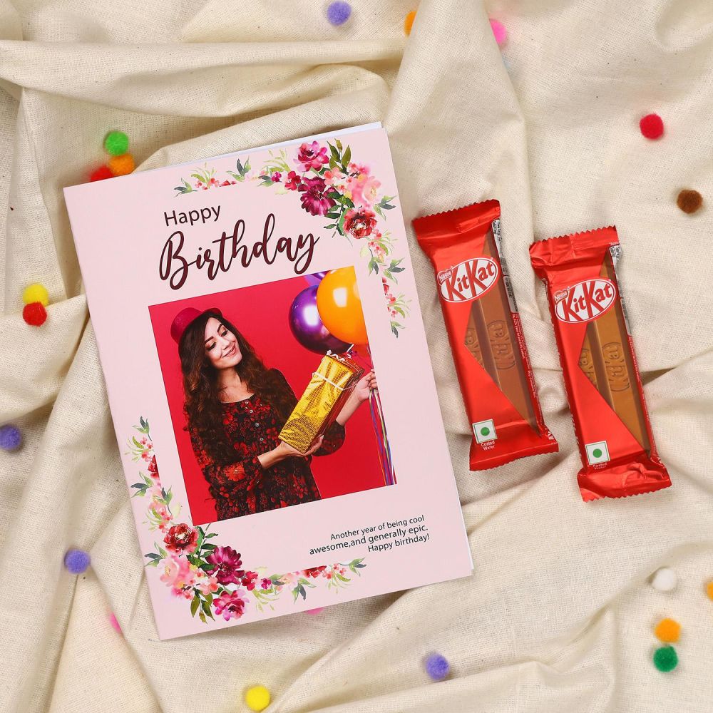 Personalized Birthday Greeting and Kitkat Combo | Winni