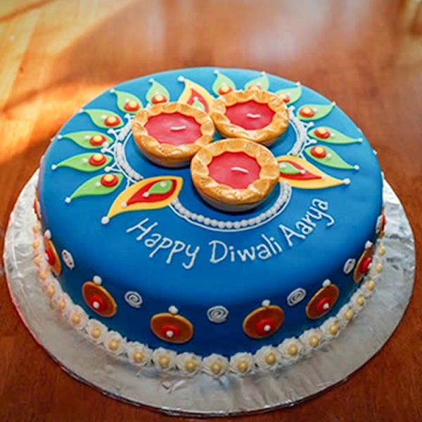 Diwali Diya Cake | Buy, Order or Send Cake Online | Winni.in | Winni