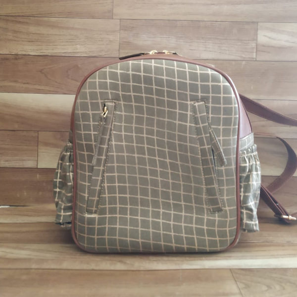 Brown Check Print Backpack | Winni