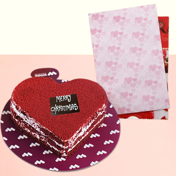 Red Velvet With Greeting Card | Winni