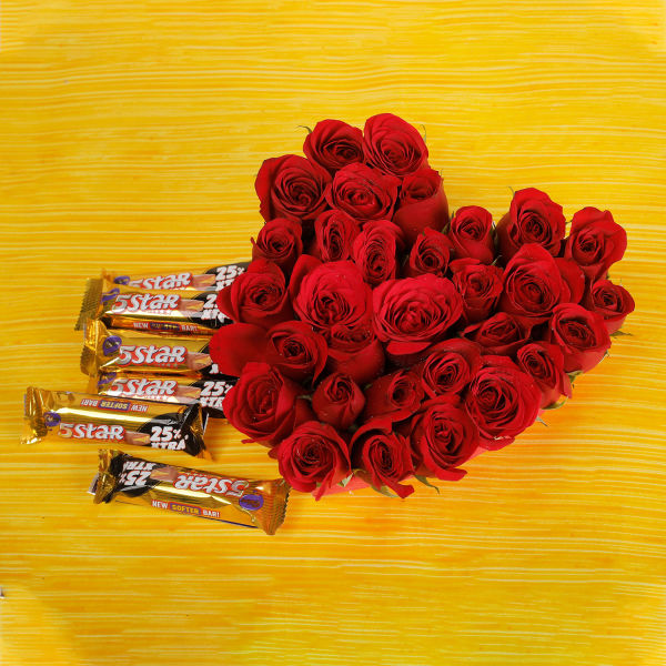 30 Red Roses And 5Star Chocolates | Winni
