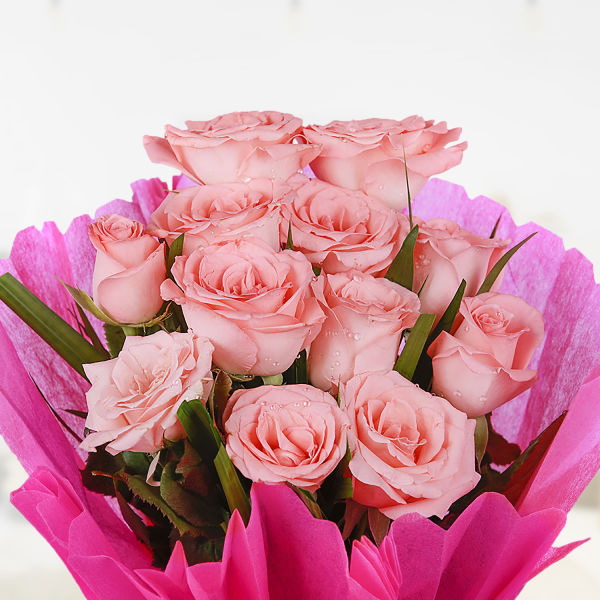 12 pink roses | Winni