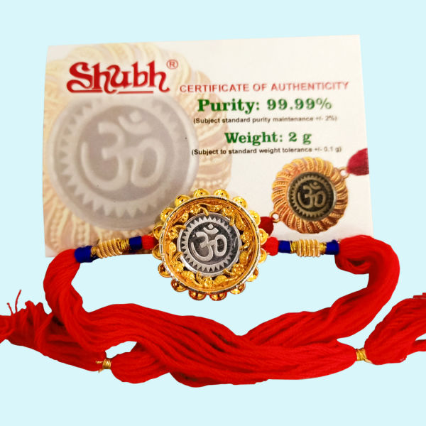 Pure Silver Om Rakhi | Winni