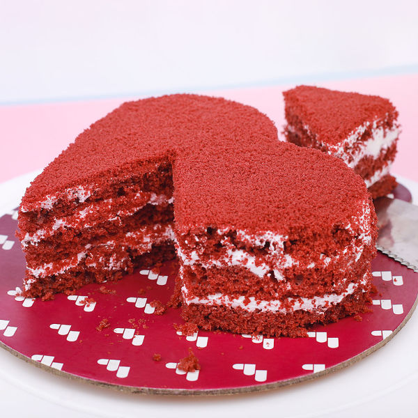 Yummy Red Velvet Heart Shape Cake | Winni