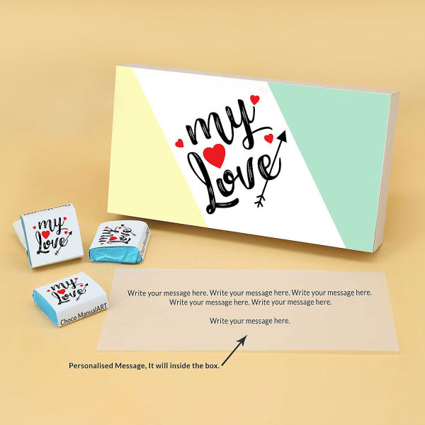 My Love Chocolate Box With Personalised Message 6 Pcs | Winni