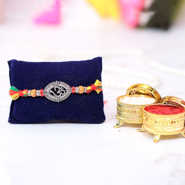 Stone Studded Round Rakhi | Winni