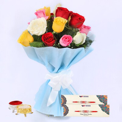 Online Rakhi with Flowers | Send Flowers for Rakhi in India | Winni