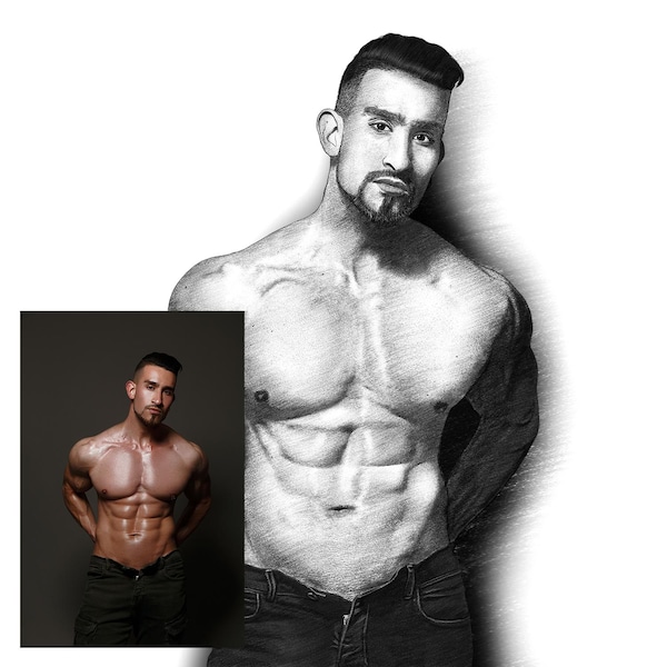 Big Muscles Guys Sketch | Winni