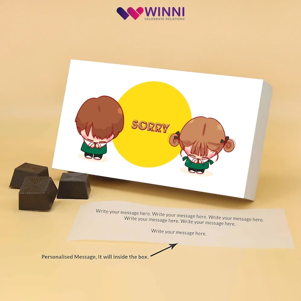 Sorry Personalized Message Chocolate Box | Winni