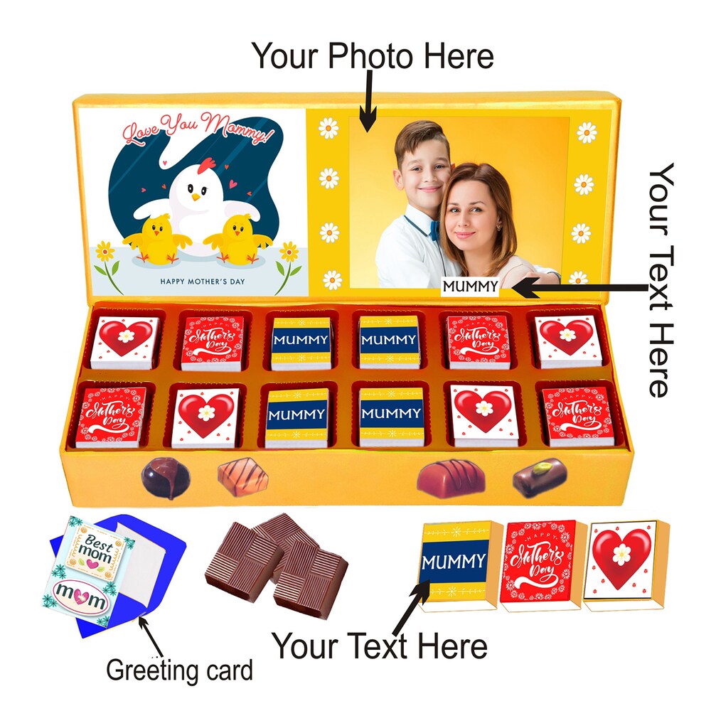 Personalized Love Mom Chocolate Gift Box | Winni