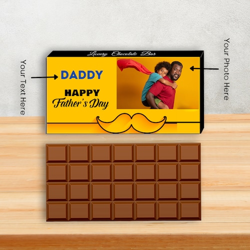 Personalized Fathers Day Chocolate Gift From Kids Winni.in