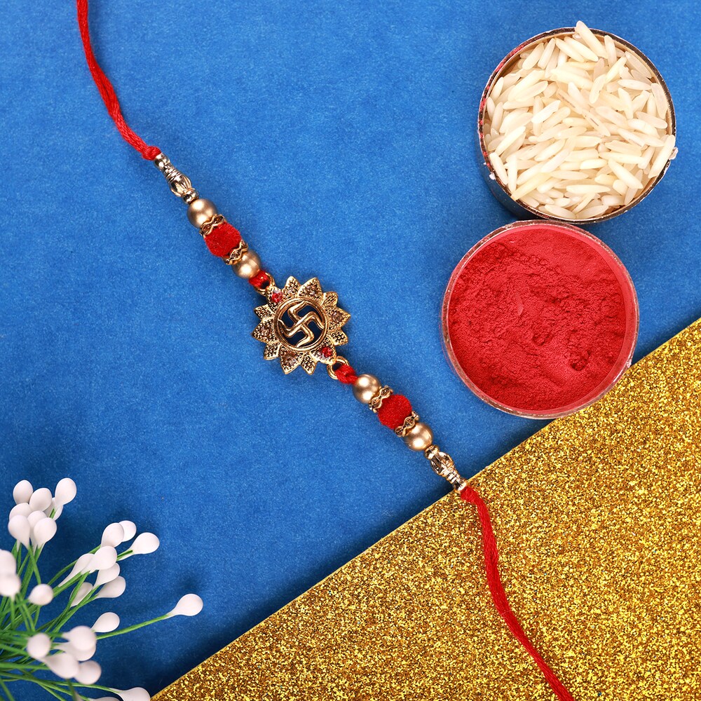 Swastik Rakhi With Fruit N Nut Chocolate | Winni