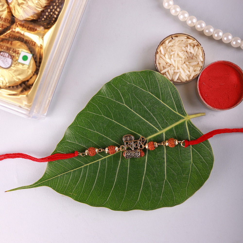 Shiva Rudraksha Rakhi With Soan Papdi 250 gm | Winni