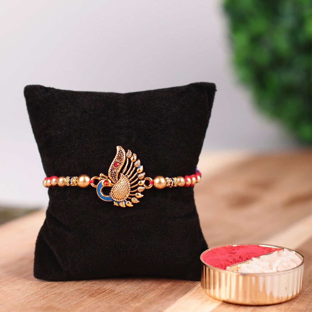 Peacock Beads Rakhi | Winni