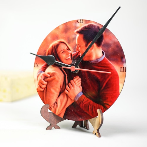 Round Shaped Sublimation Table Custom Clock Winni