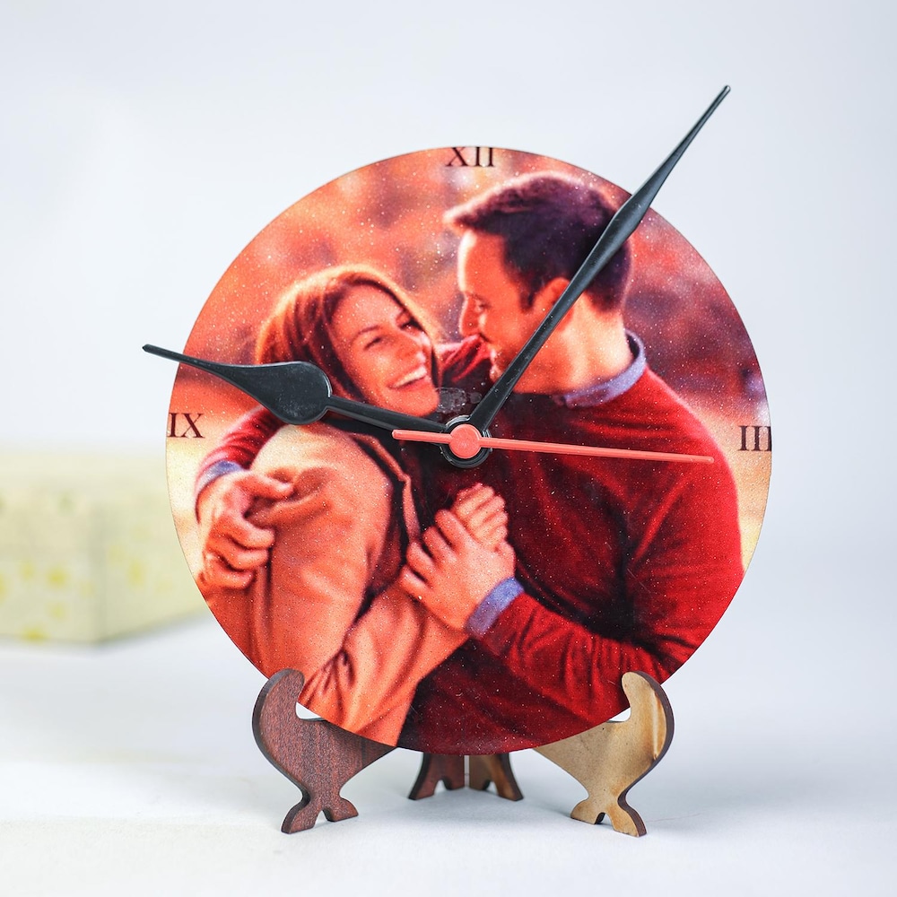 Round Shaped Sublimation Table Custom Clock Winni