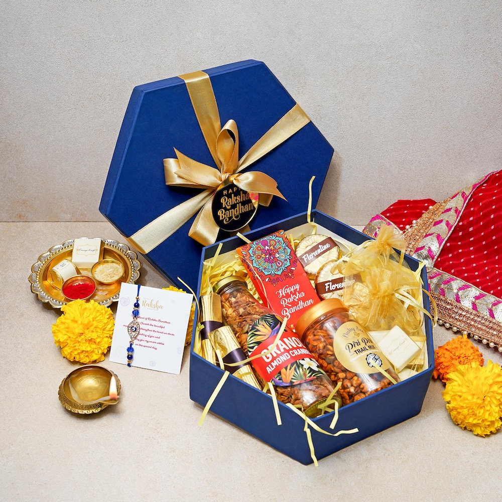 Charming Rakhi And Choco Hamper | Winni