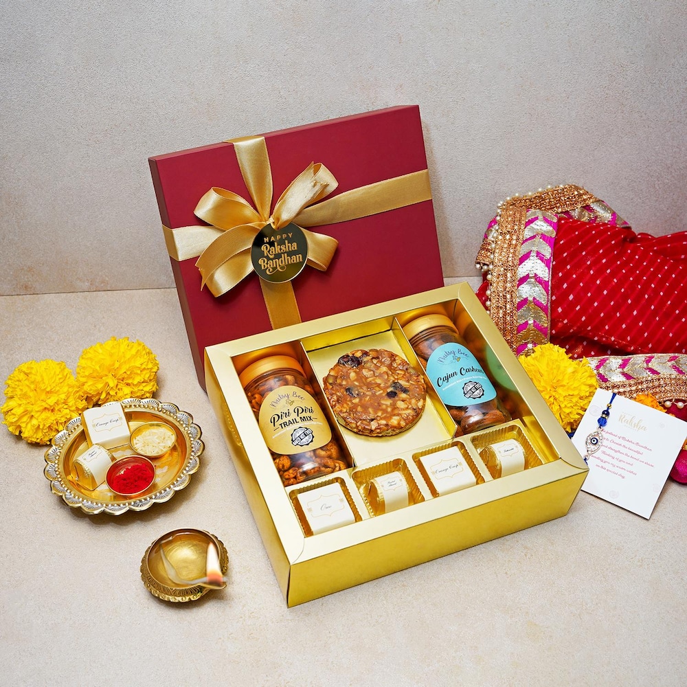 Appetizing Masala Nuts And Rakhi Hamper | Winni