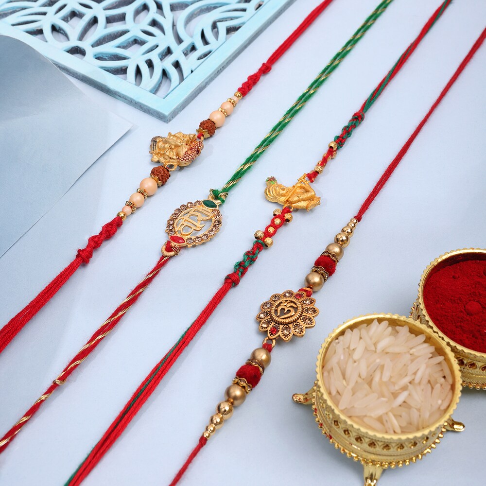 Set Of 4 Designer Divine Rakhi | Winni