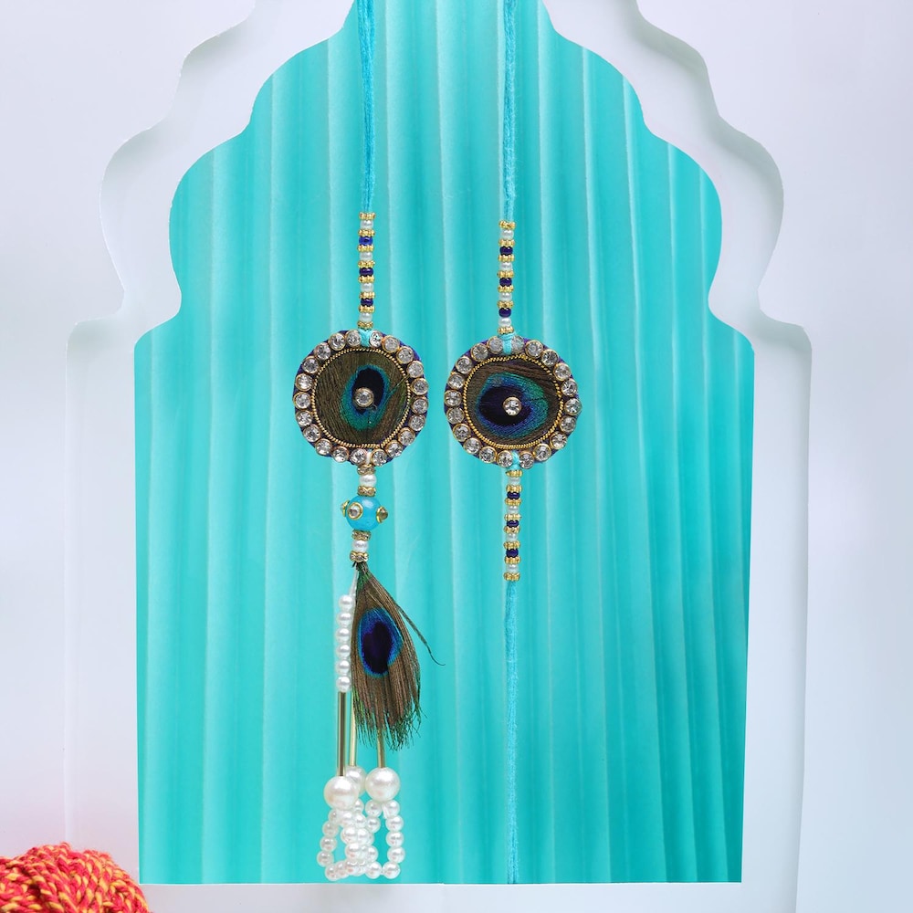 Ethnic Peacock Bhaiya Bhabhi Rakhi Winni