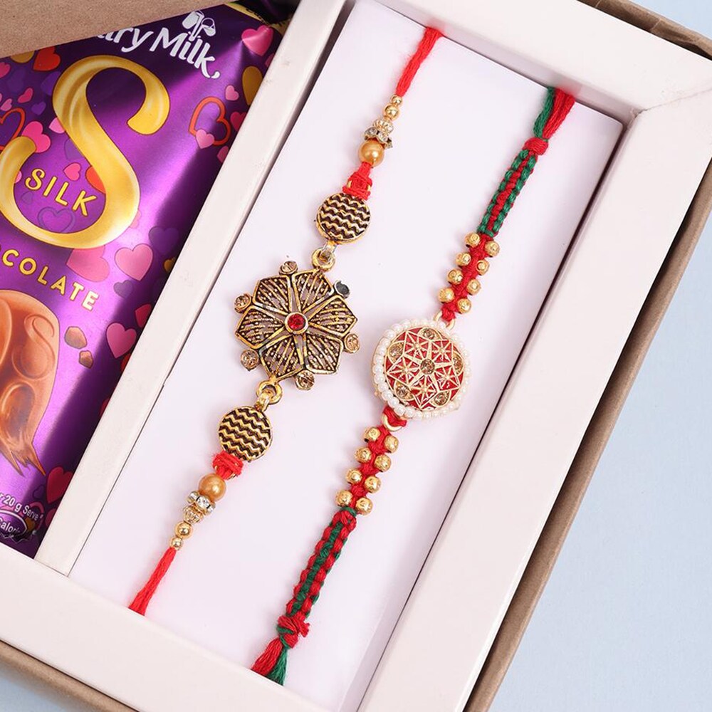 Delightful Cadbury Silk And Rakhi Combo | Winni