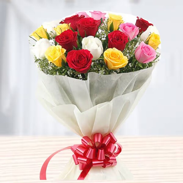 Mixed Roses Flower Bunch For Corporate | Winni