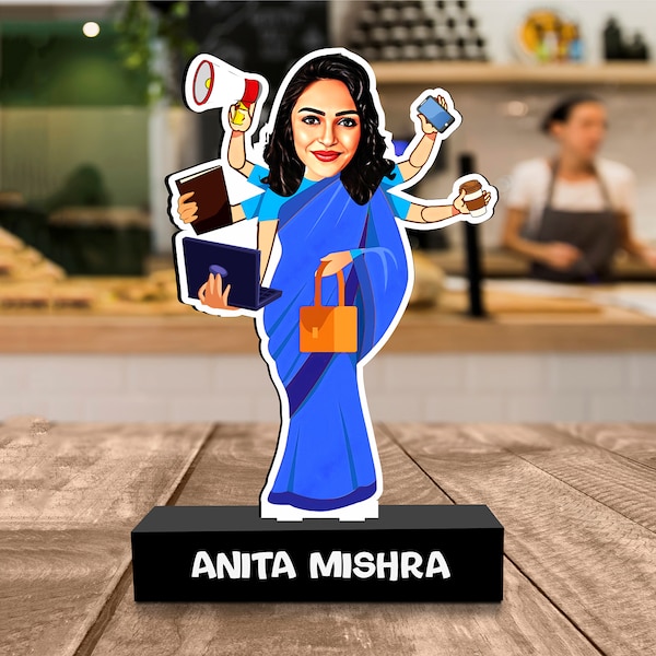 Personalised Multitasking Mom Caricature | Winni