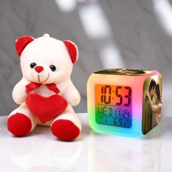 Personalised Alarm Clock Gift with Teddy | Winni